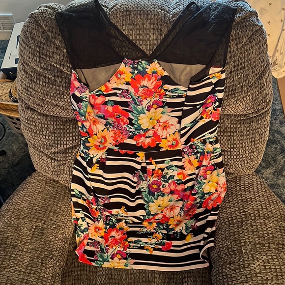 Enfocus Studio | Dresses | 2w Mini Dress Black And With With Colorful ...